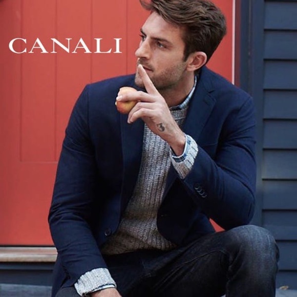 Canali | Suits & Blazers | Canali Navy Wool Blazer Eu 56l Us 46l Made ...